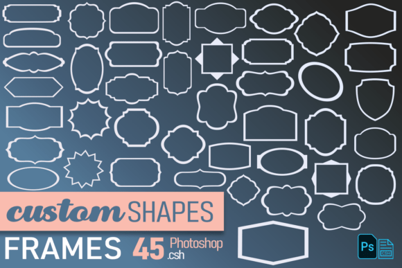 Photoshop Frame Shapes .csh Graphic by Lovelytocu · Creative Fabrica