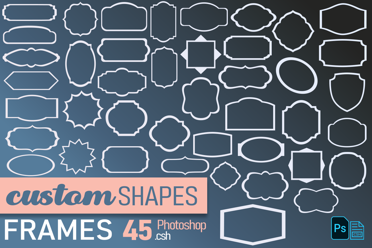 Photoshop Frame Shapes .csh Graphic by Lovelytocu · Creative Fabrica