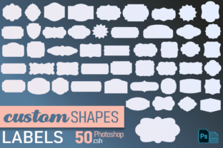 Photoshop Label Shapes .csh Graphic by Lovelytocu · Creative Fabrica