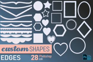 Photoshop Scallop Shapes .csh Graphic by Lovelytocu · Creative Fabrica