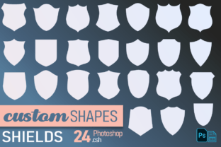 Photoshop Shield Shapes .csh Graphic by Lovelytocu · Creative Fabrica
