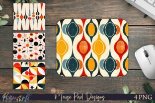 Retro Abstract Mouse Pad Designs Graphic by Pfiffen's World · Creative ...