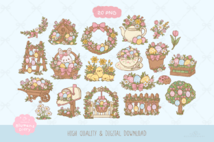 Cottagecore Easter Garden Clipart Graphic by blumensdiary · Creative ...