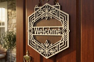 Laser Cut Art Deco Welcome Sign · Creative Fabrica