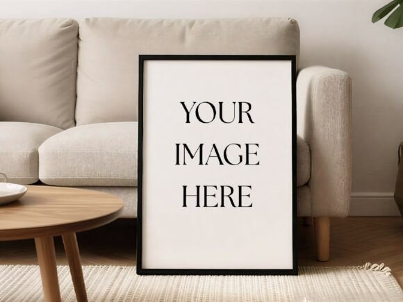Classic Gold Frame Console Table Mockup Graphic by Mockups Of ...