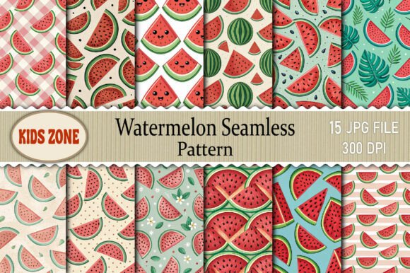 1 Watermelon Design Pattern Designs & Graphics