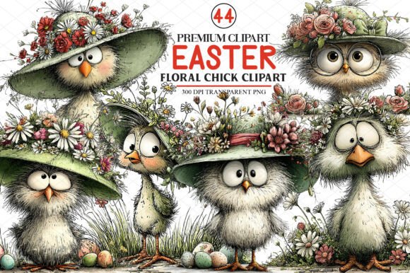 Whimsical Spring Easter Clipart Graphic by cherrydesign · Creative Fabrica