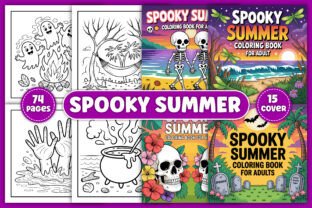 Spooky Summer Coloring Page for Adult Graphic by FuN ArT · Creative Fabrica
