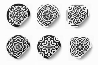 Black and W=White SVG Decorative Tiles Graphic by Pattern Whimsy ...