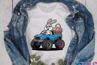 Easter Bunny Monster Truck Egg Hunt PNG Graphic by tauhiddesignstore ...