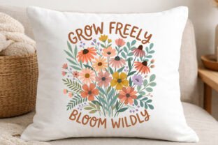 Grow Freely Bloom Wildly Floral Design Graphic by SoftInk Studio ...
