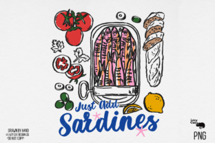 Summer Sardines Hand Drawn PNG Graphic by Lazy Cat · Creative Fabrica