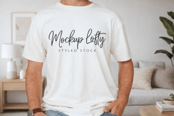 Mens Model T-shirt Mockup 26 Graphic by Mockup Lofty · Creative Fabrica