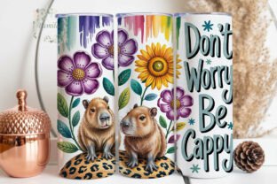 Cute Capybara Floral 20oz Tumbler Wrap Graphic by Pamilah · Creative ...