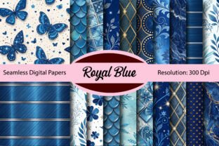 Royal Blue Seamless Digital Paper Graphic by Colourful · Creative Fabrica