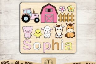 Farm Animals Wooden Puzzle Laser Cut Svg · Creative Fabrica