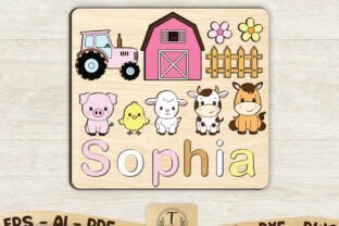 Farm Animals Wooden Puzzle Laser Cut Svg · Creative Fabrica
