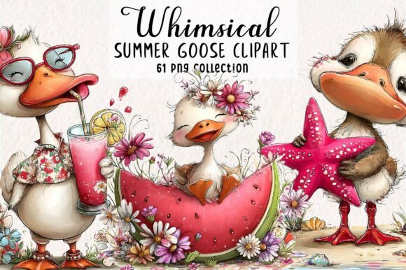 Whimsical Summer Chick Clipart Graphic by Print Magic · Creative Fabrica