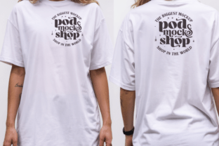 C1717 Orchid Front & Back T-shirt Mockup Graphic by POD Mockup SHop ...