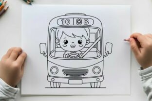 Girl Driving School Bus Vector Graphic by sctchcreations · Creative Fabrica