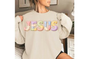 Jesus Patchwork Floral Christian PNG Graphic by Vintage Expert ...