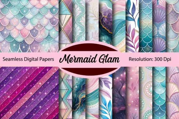 Seamless Underwater Digital Paper Graphic by Colourful · Creative Fabrica