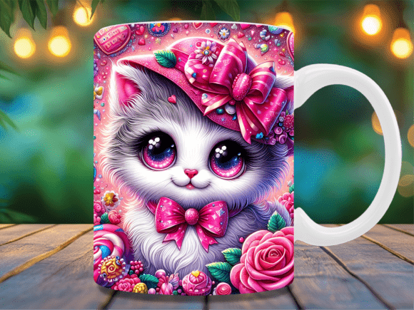 Pink Bow Cute Love Seamless Tumbler Wrap Graphic by Mimi Prints ...