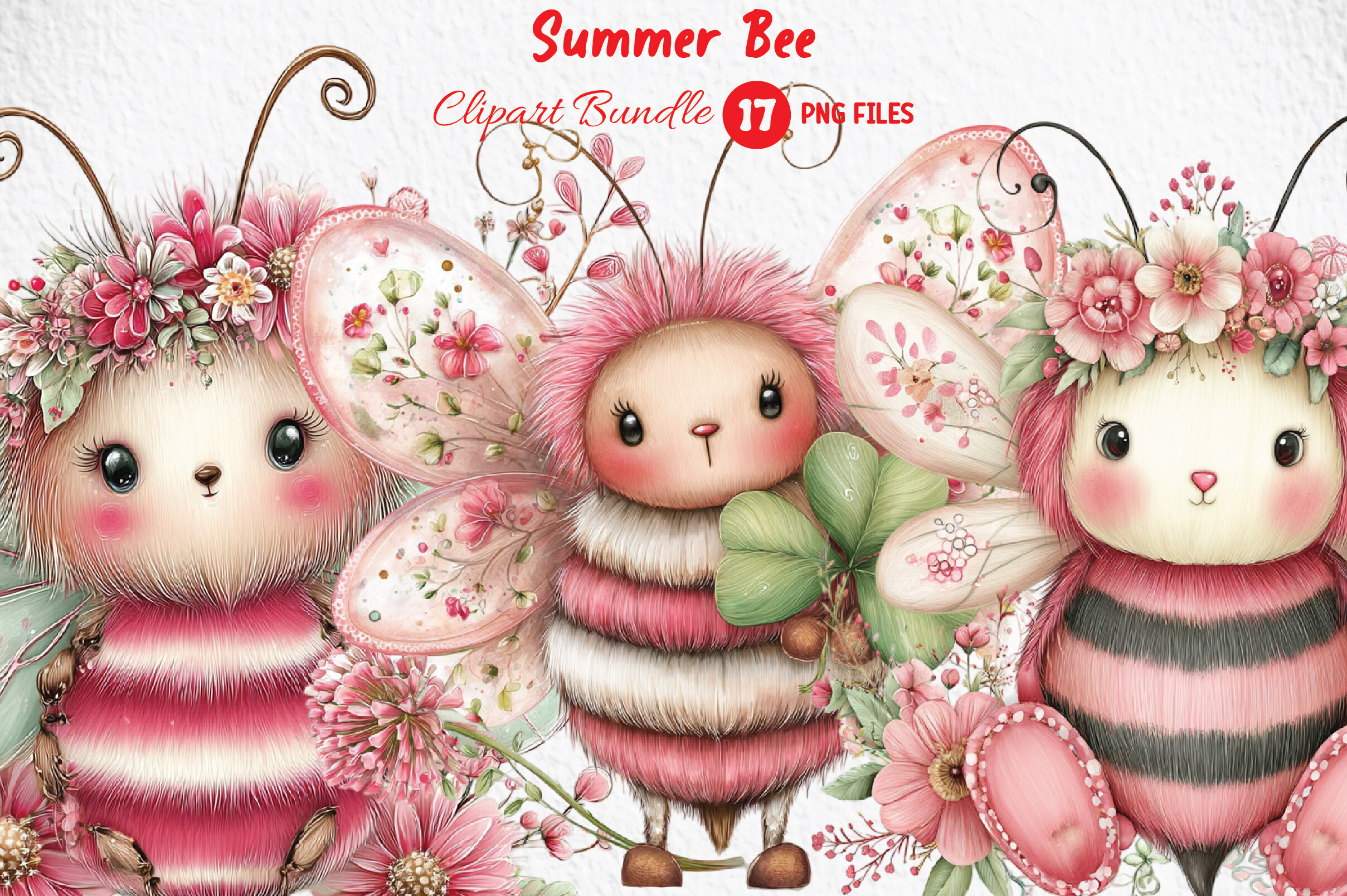 Summer Bee Clipart Graphic by Craft Art · Creative Fabrica