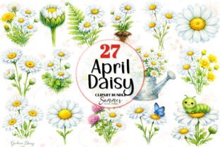 April Daisy Spring Clipart Bundle PNG Graphic by Summer Digital Design ...