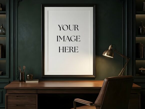 Rustic Kitchen Frame Mockup Interior PSD Graphic by Mockups Of ...