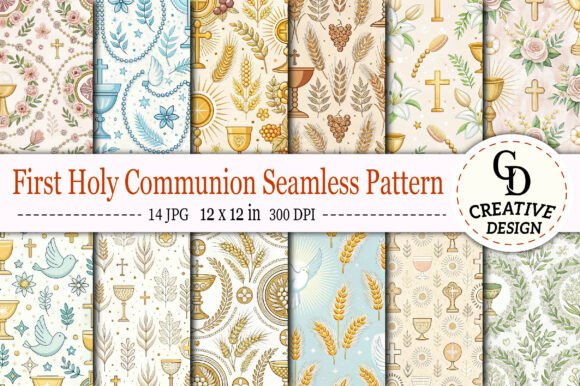 1 Communion Church Pattern Designs & Graphics