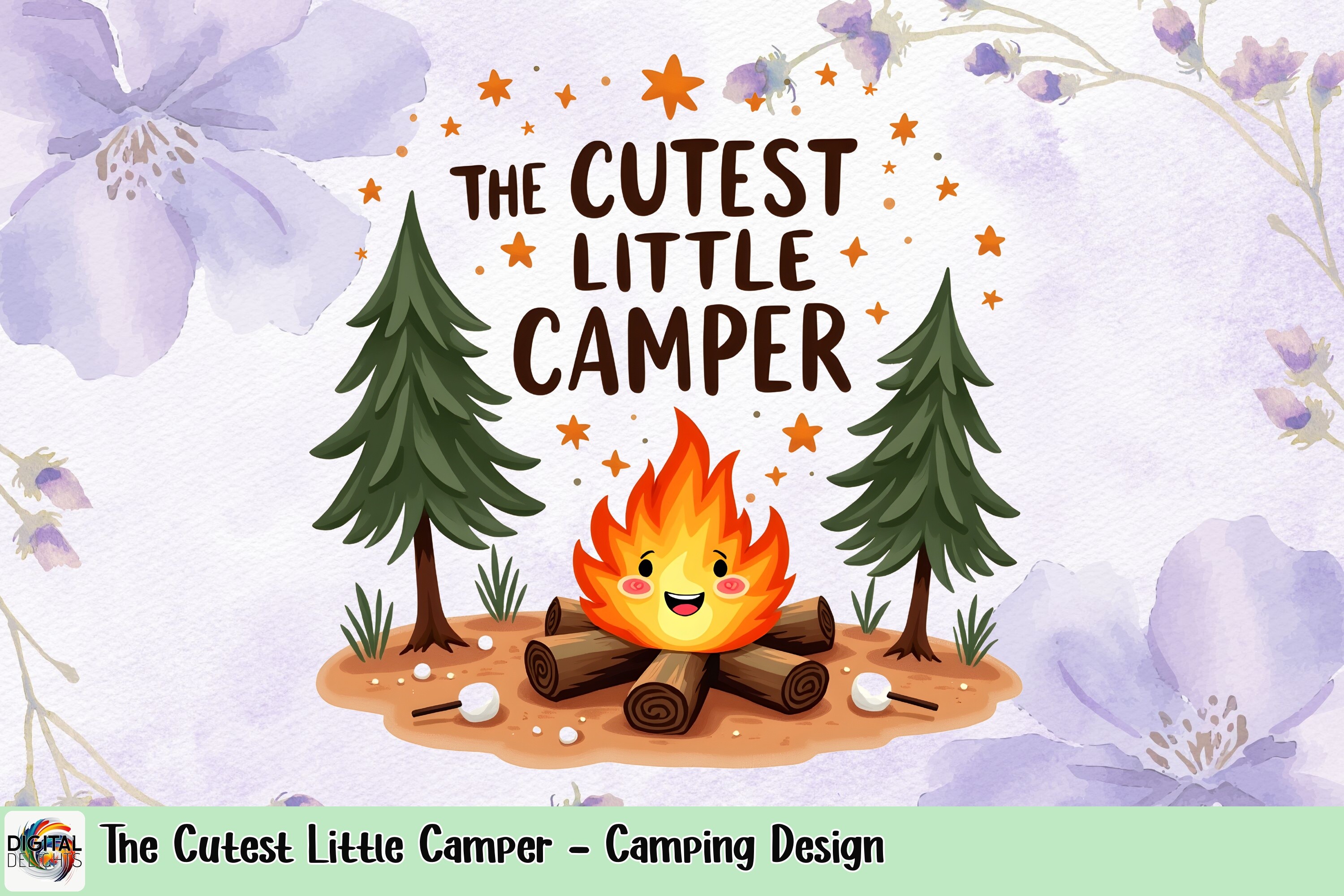 The Cutest Little Camper - Camping Design Graphic by Digital Delights ...