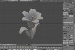 Easter Lily Flower 3D Model · Creative Fabrica