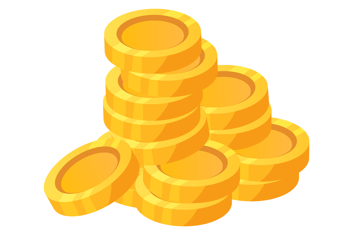 Golden Coin Stack Cartoon Icon. Money Sy Graphic by smartstartstocker ...