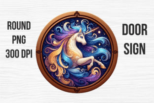 Magical Galaxy Unicorn Fantasy Door Sign Graphic by Digital Donkey ...