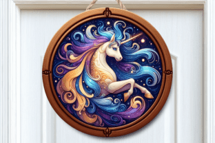 Magical Galaxy Unicorn Fantasy Door Sign Graphic by Digital Donkey ...