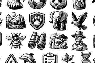Wildlife Conservation Set Graphic by Tikara · Creative Fabrica