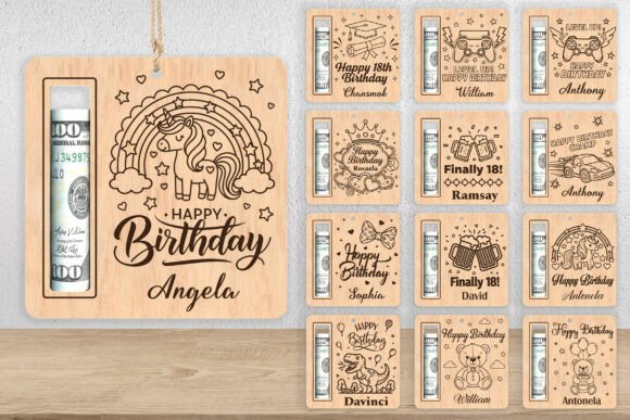 Birthday Money Holder SVG Bundle · Creative Fabrica