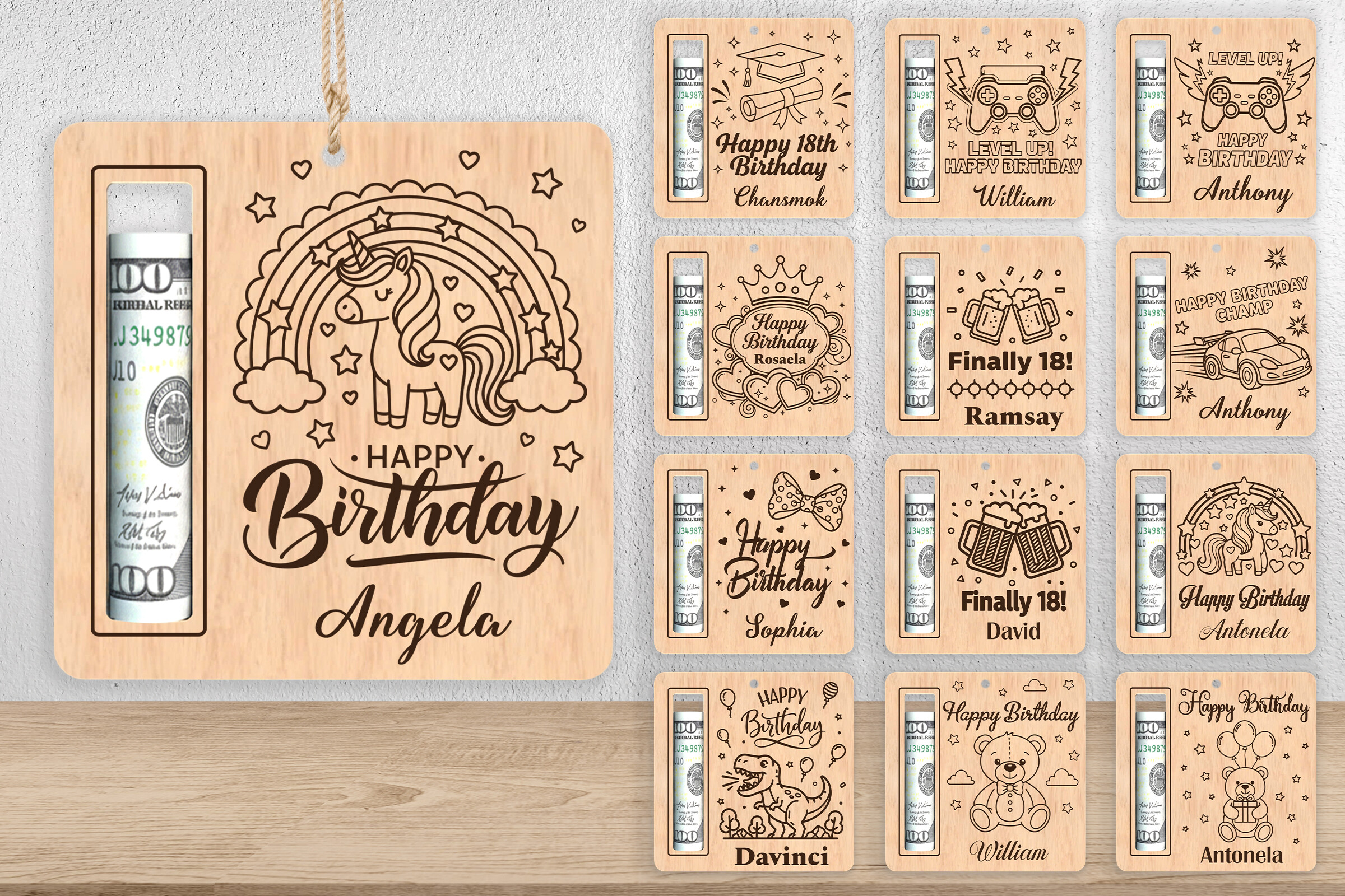 Birthday Money Holder SVG Bundle · Creative Fabrica