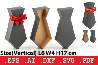 Necktie Shape Gift Box Graphic by Pungpond. TH · Creative Fabrica