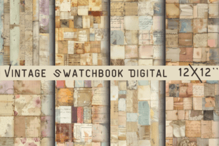Vintage Swatchbook Digital Papers Graphic by DigiArt · Creative Fabrica