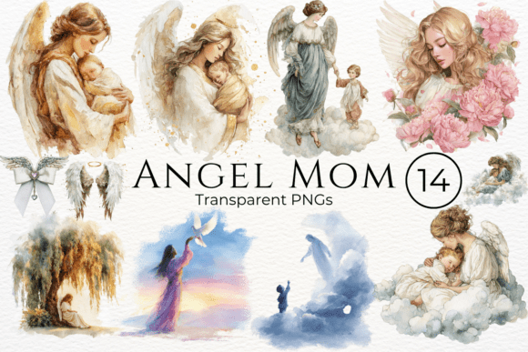 First Mothers Day Watercolor Clipart Graphic by Whimsy Bloom Co ...