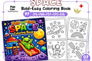 Bold and Easy Space Coloring Book - Kids Gráfico por PLAY ZONE ...