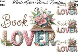 Book Lover Floral Reading PNG Graphic by Creative Flow · Creative Fabrica
