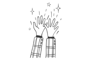 Cheerful Audience Hand. Clapping Doodle Graphic by vectortatu ...
