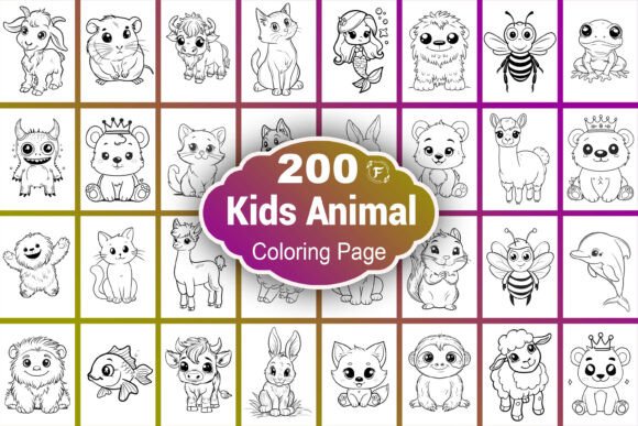 Kids Animal Coloring Page Graphic by Forhadx5 · Creative Fabrica