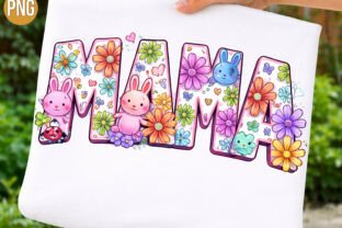 Mama Floral Rabbit Easter Spring PNG Graphic by MOON Studio · Creative ...