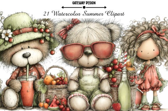 Whimsical Flowers Spring Clipart Graphic by GatewayDesign · Creative ...