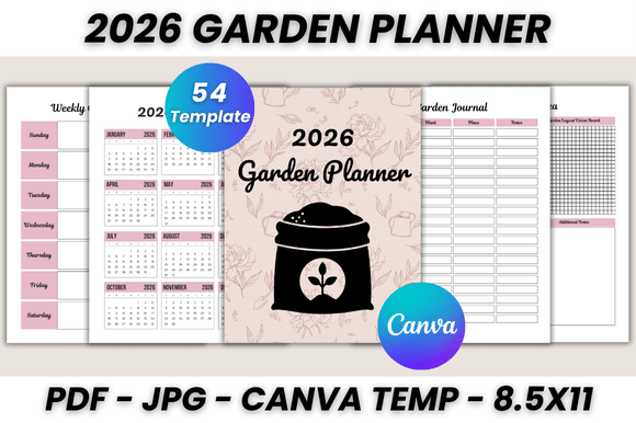 2026 Post Planner for LinkedIn® Canva Template Graphic by DIGITAL PRINT ...