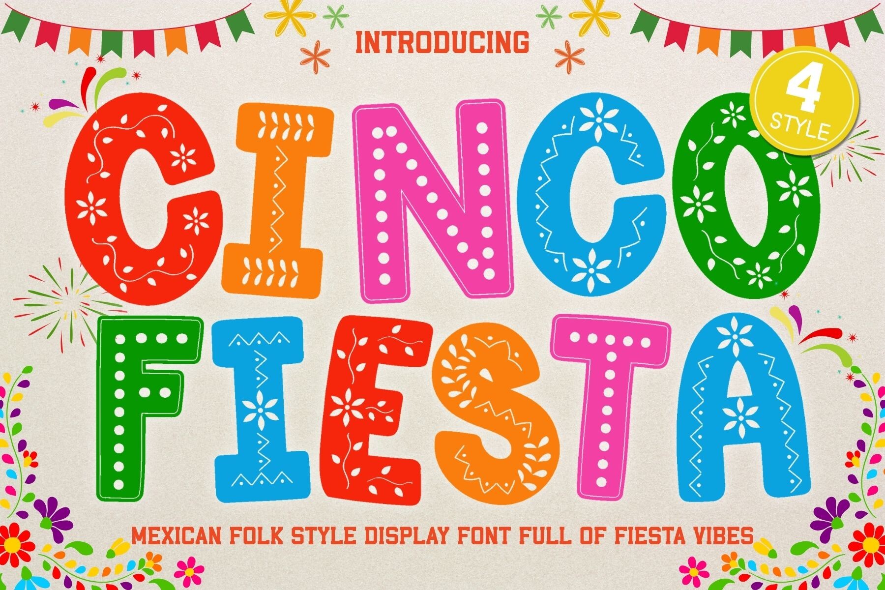 Cinco Fiesta Font by Issie_Studio · Creative Fabrica